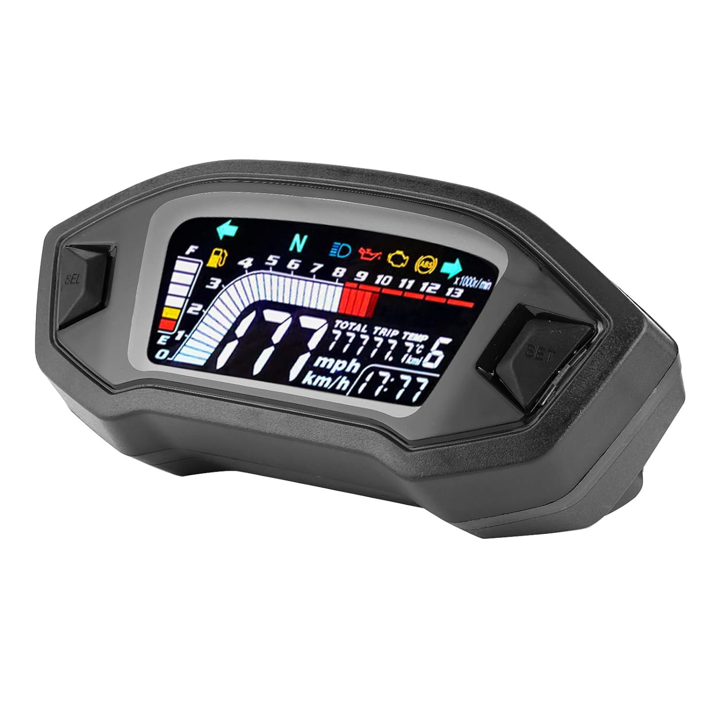 Digital Speedometer Universal Lcd Motorcycle Speedometer Gauge ...