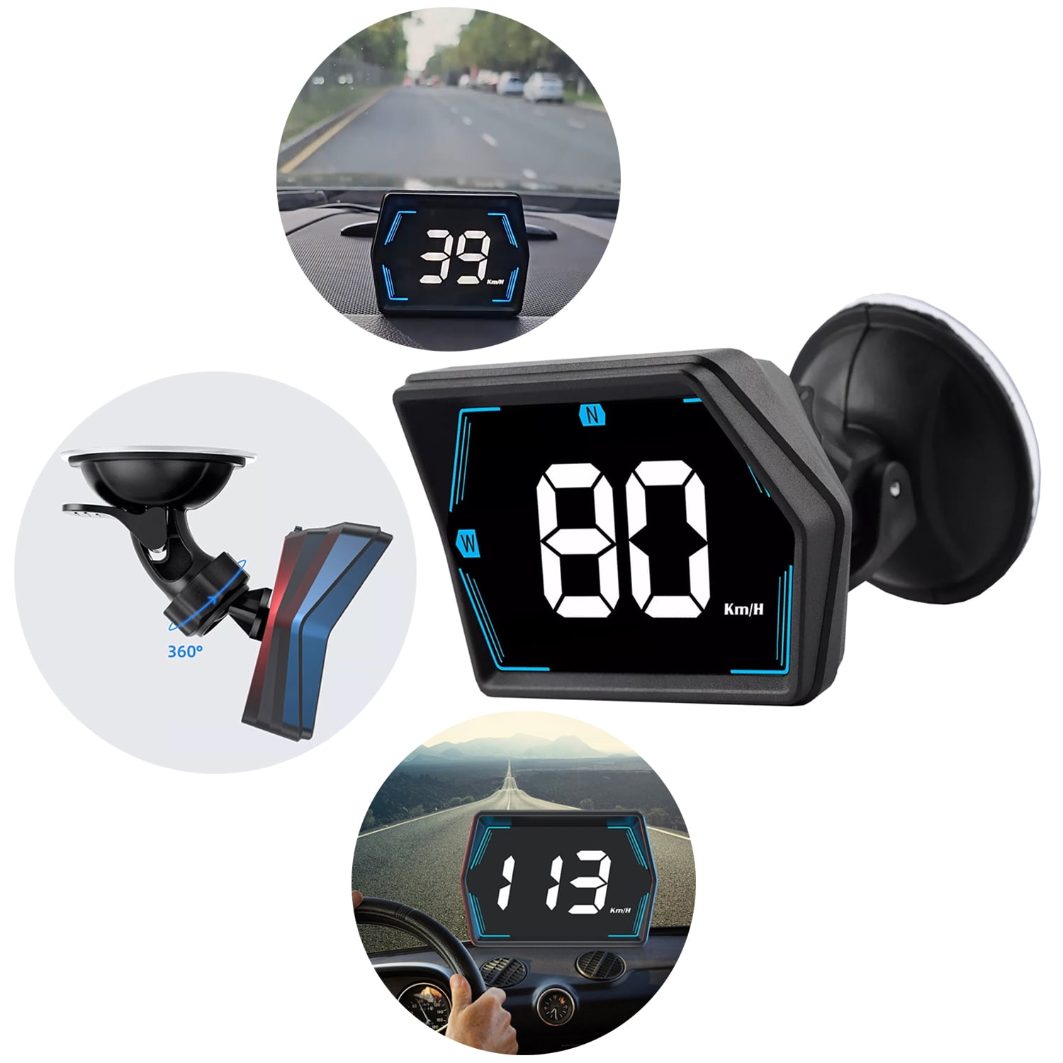 Digital Speedometer for Car with GPS HUD Head Up Display MPH Overspeed ...
