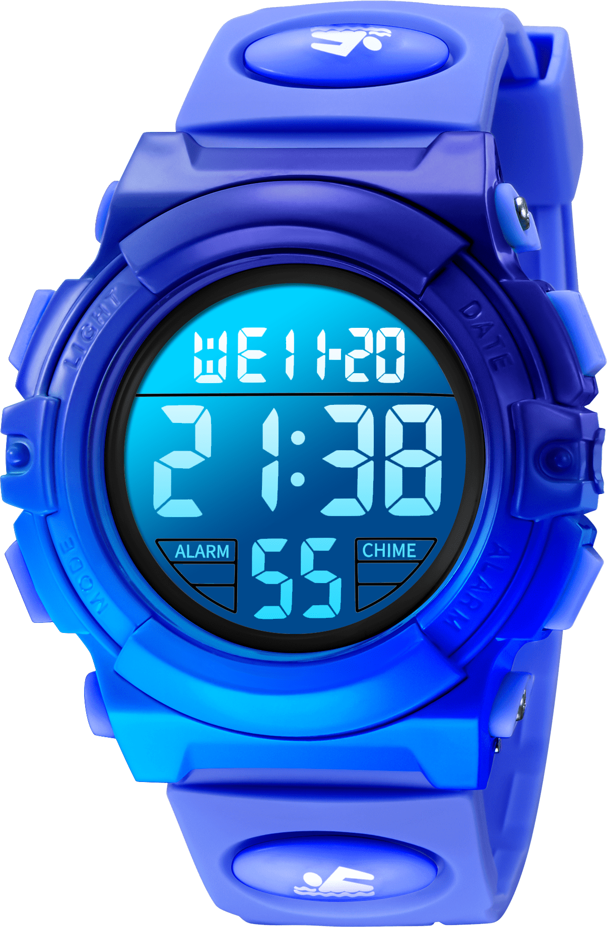Alps Kids Digital Sports Watch Waterproof 50M with LED Light Alarm ...