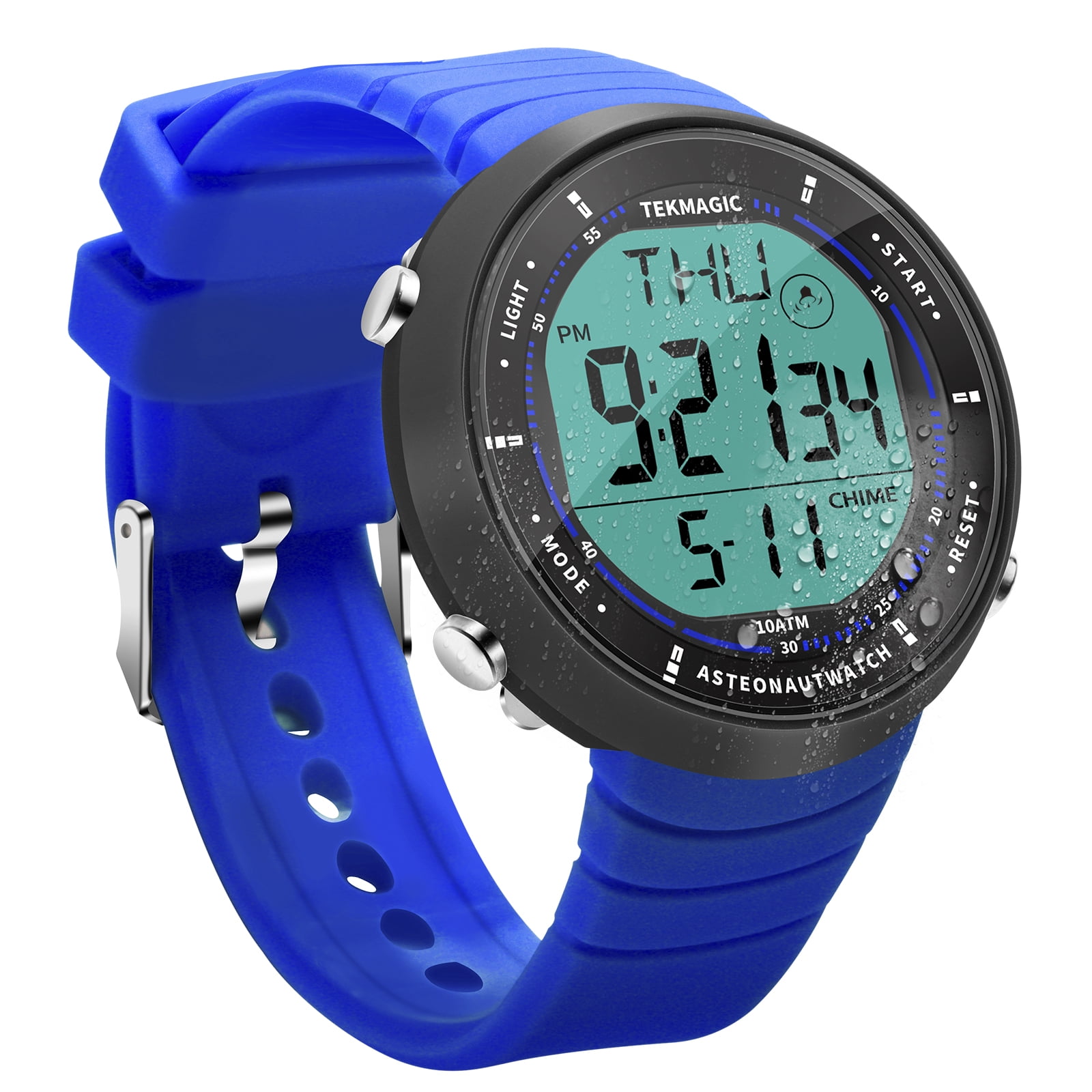 Digital Sports Wrist Watch 100m Waterproof with Alarm Clock, Stopwatch ...