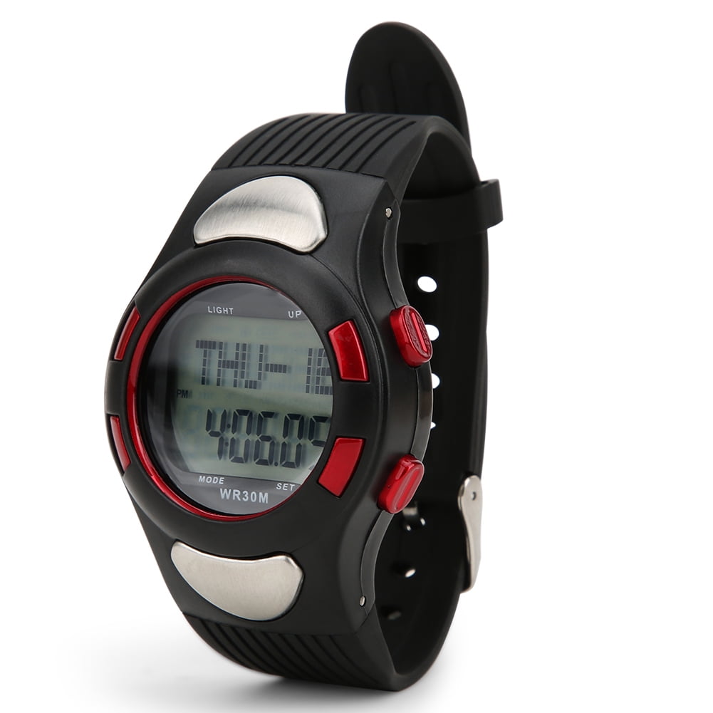 Digital Stopwatch, Countdown, Heart Rate Monitor, Timer with Backlight ...