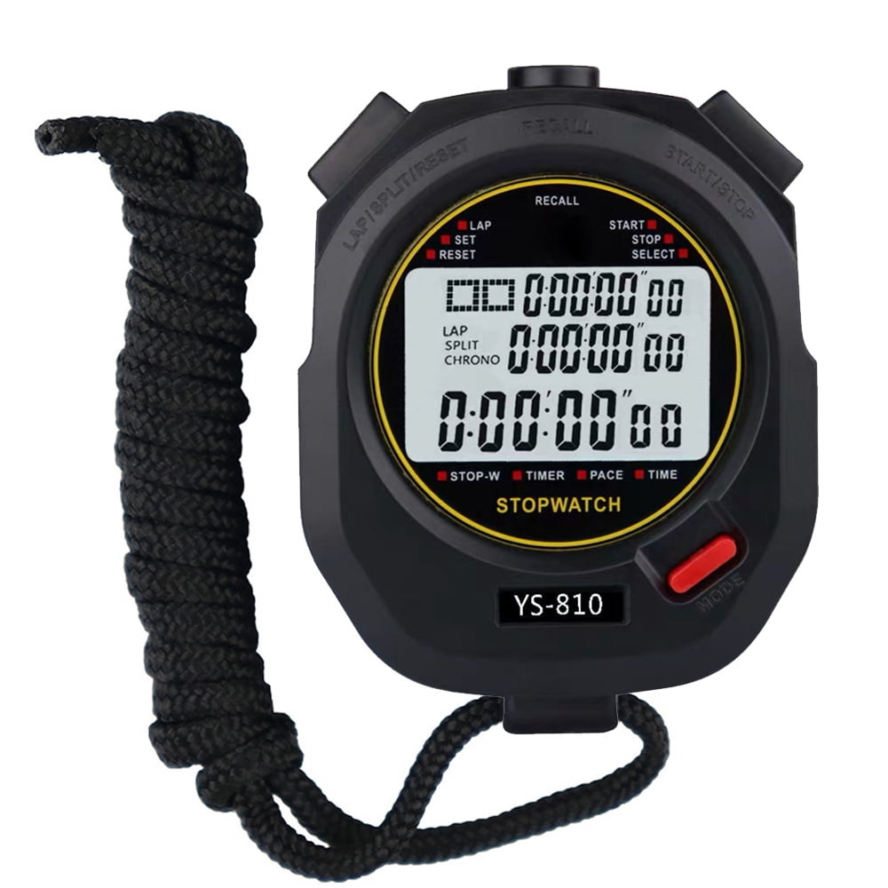 Digital Stopwatch Timer - Interval Timer with Large Display - black ...