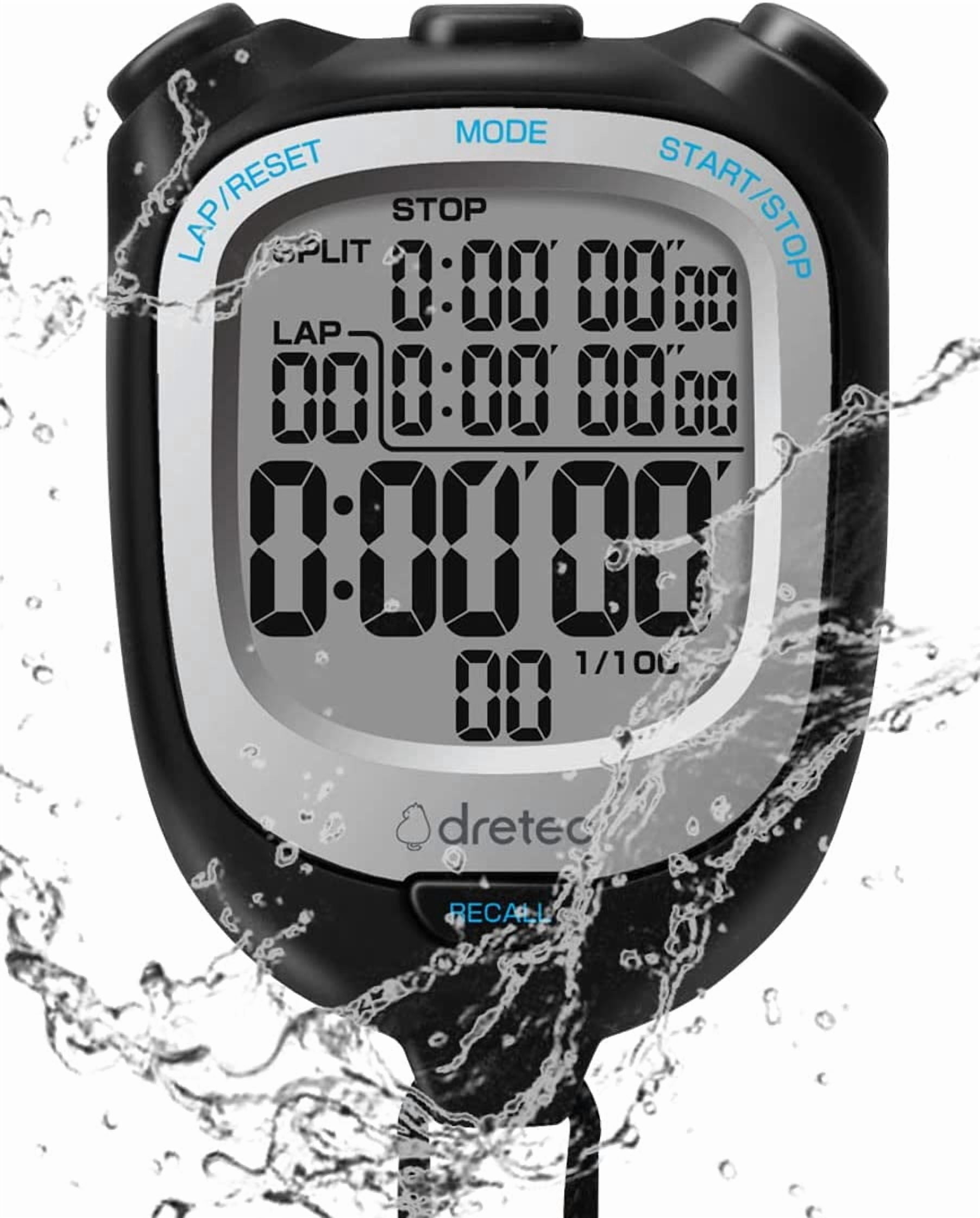 Digital Stopwatch Waterproof Alarm Calender for Swimming Running ...