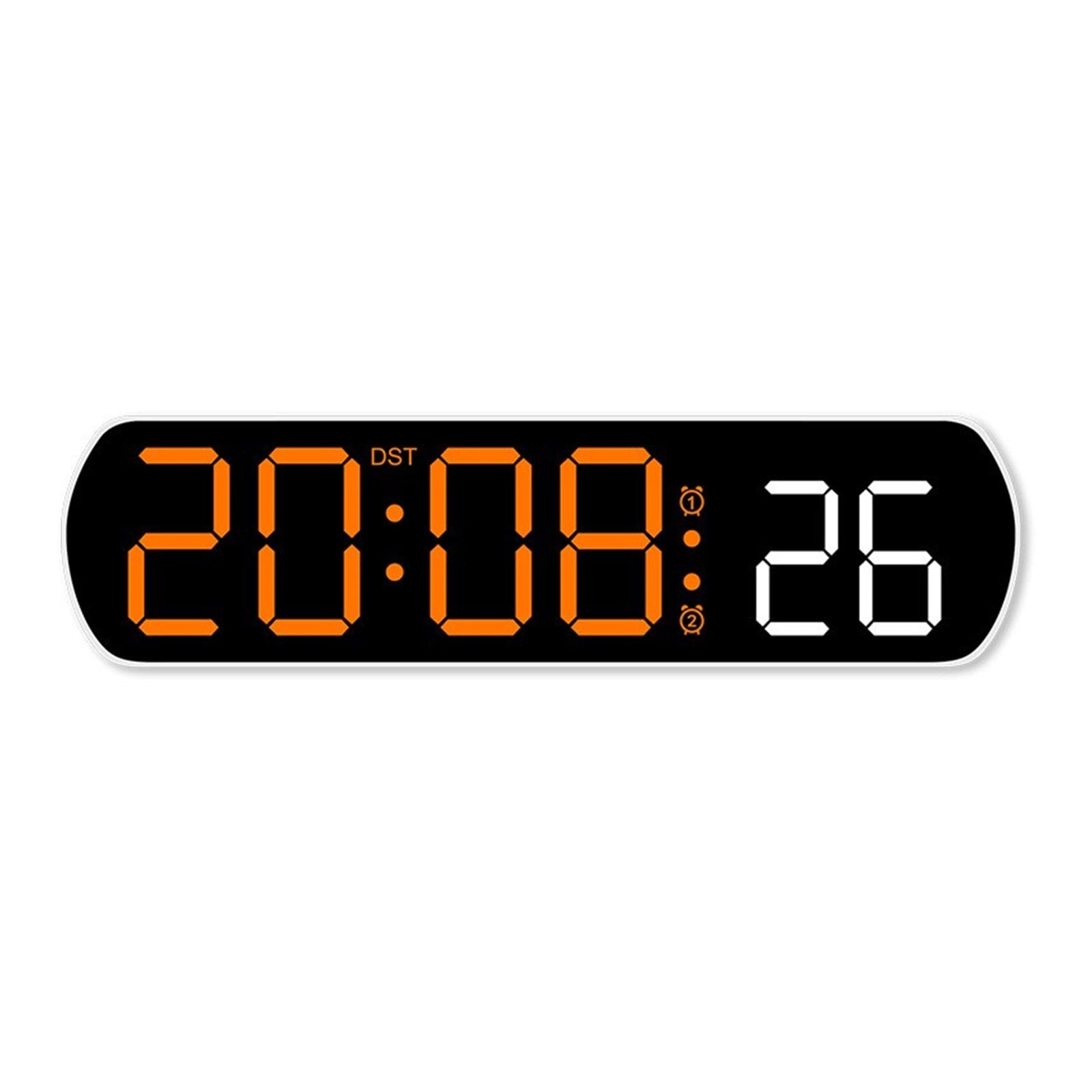 Digital Table Clock with Jump Second Temperature Reading 2 Alarms Timer ...