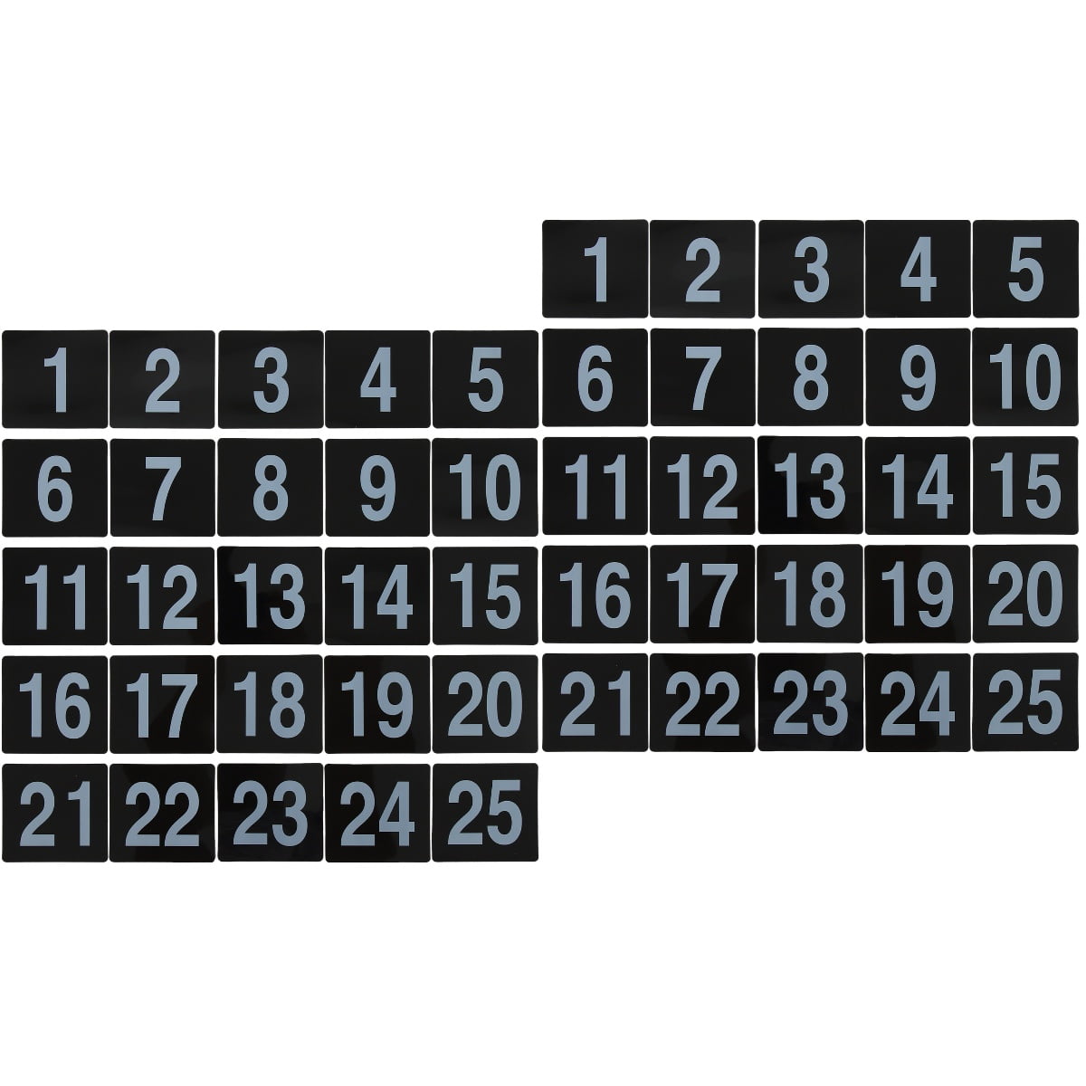 Digital Table Number Plate Numbers for Wedding Reception Place Cards 50 ...