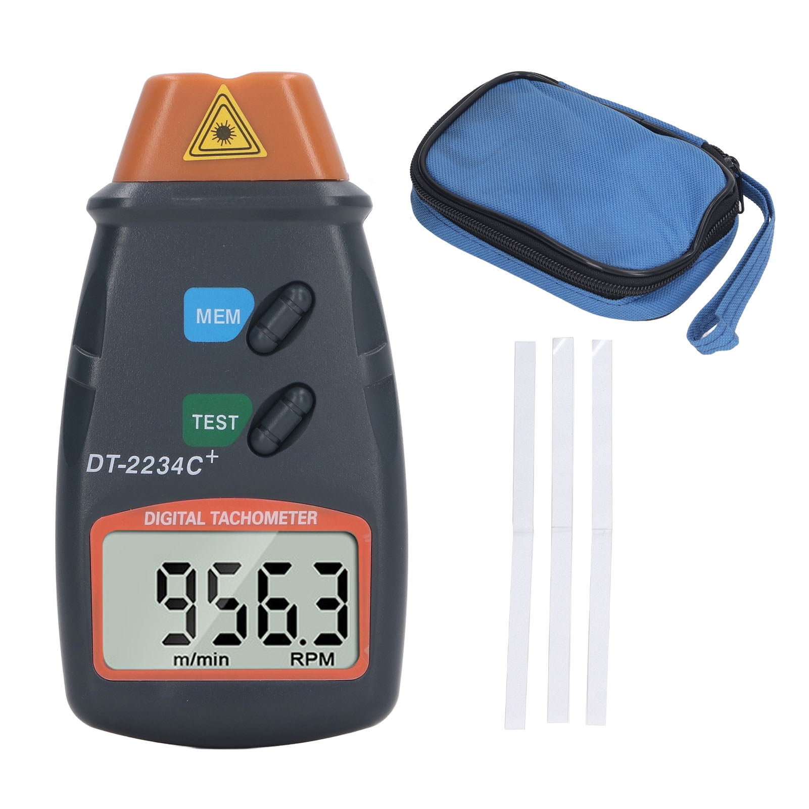 Digital Tachometer Laser Photo Non Contact Tach Meter Measurement Tool ...