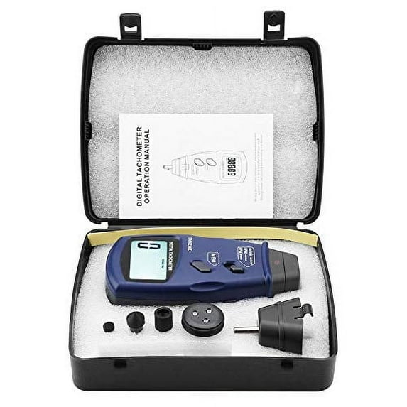 Digital Tachometer, SM6236E Handheld Laser/Contact Tachometer 5 Digits ...