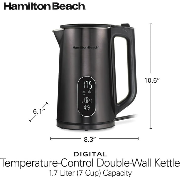 Digital Temperature Control Electric Tea Kettle, Hot Water Boiler & 1 ...