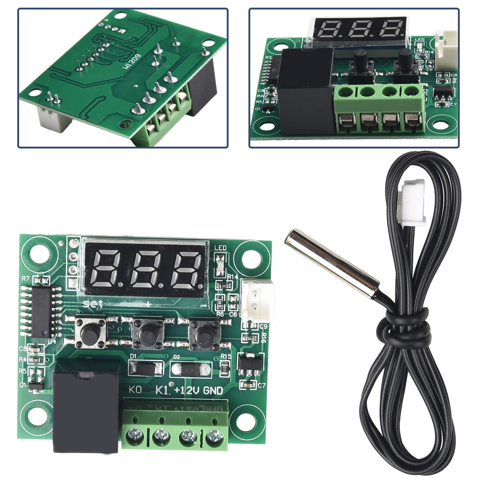Digital Temperature Control Switch Module W1209 12V Programmable ...