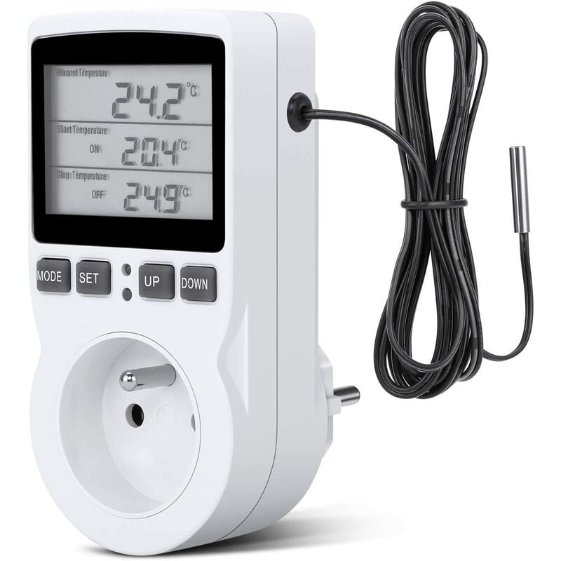 Digital Temperature Controller Heating Cooling Thermostat Socket 230V ...