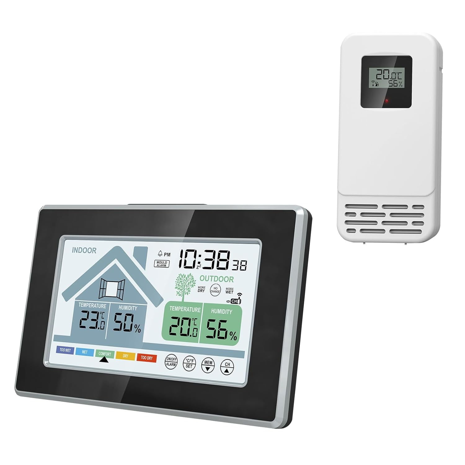 Digital Temperature Humidity Measurement Meter Gauge for Home Room ...