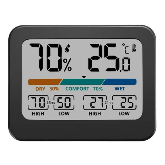 Digital Temperature Humidity Meter Color Large Screen Thermometer ...