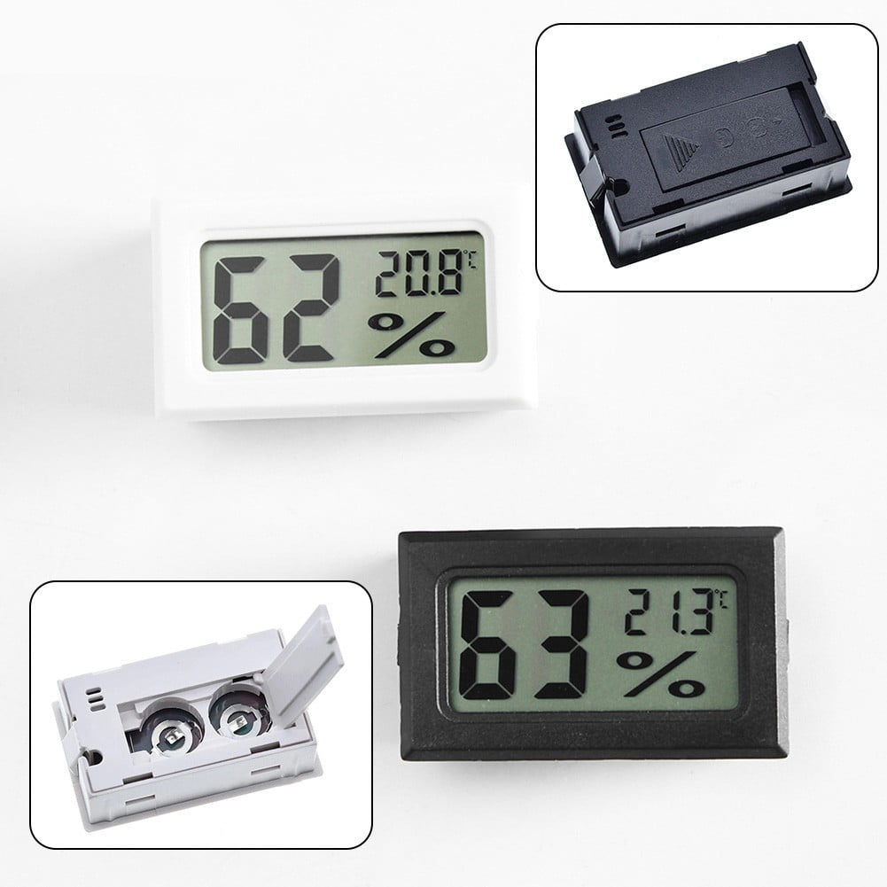 Digital Temperature Humidity Meter Sensor Thermometer Gauge Lcd Hygrometer Room Black YIWEI ...