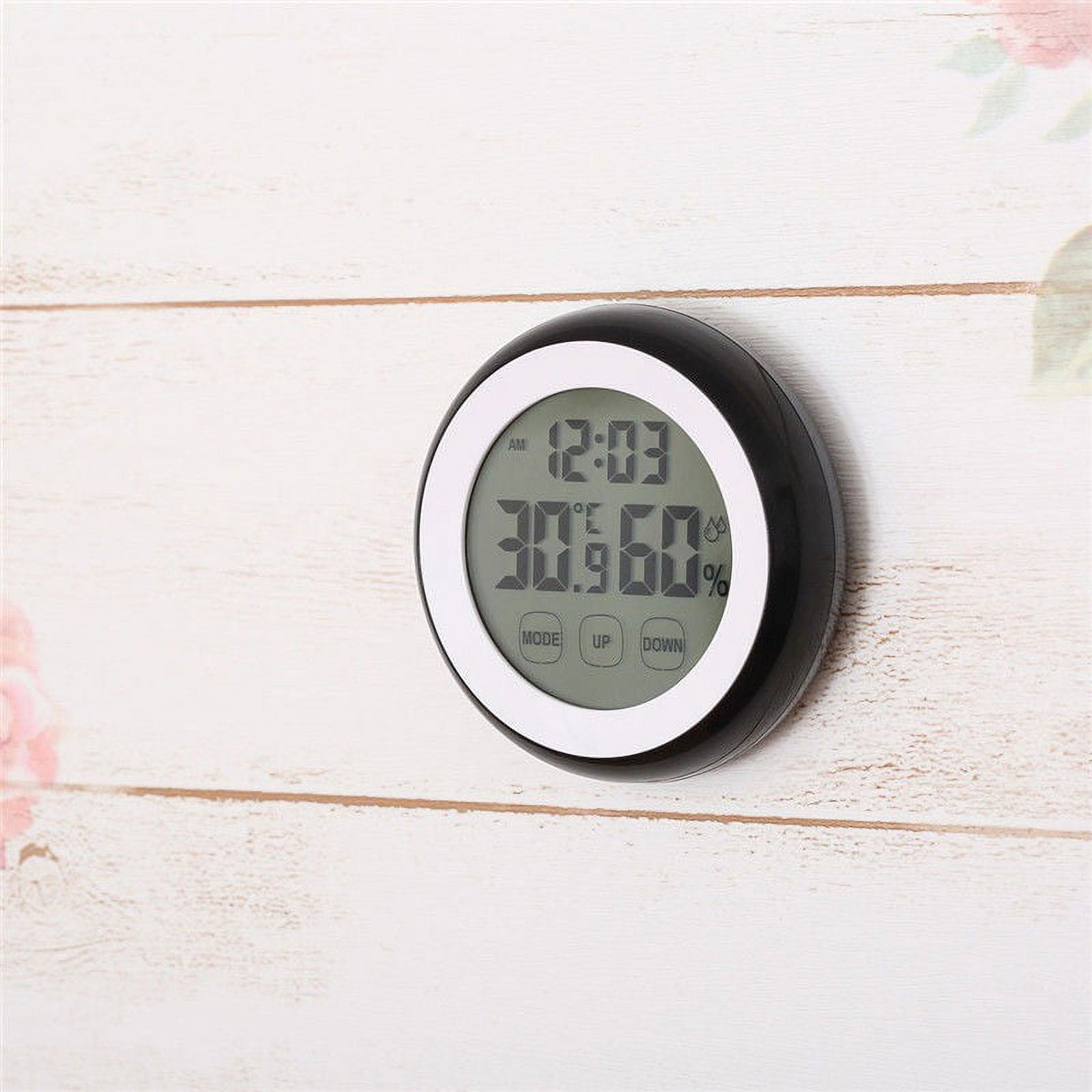 Digital Temperature Humidity Time Function Wall Clocks Backlight for ...