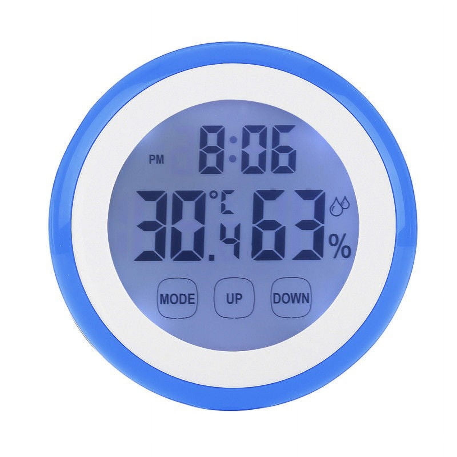 Digital Temperature Humidity Time Function Wall Clocks Backlight for ...