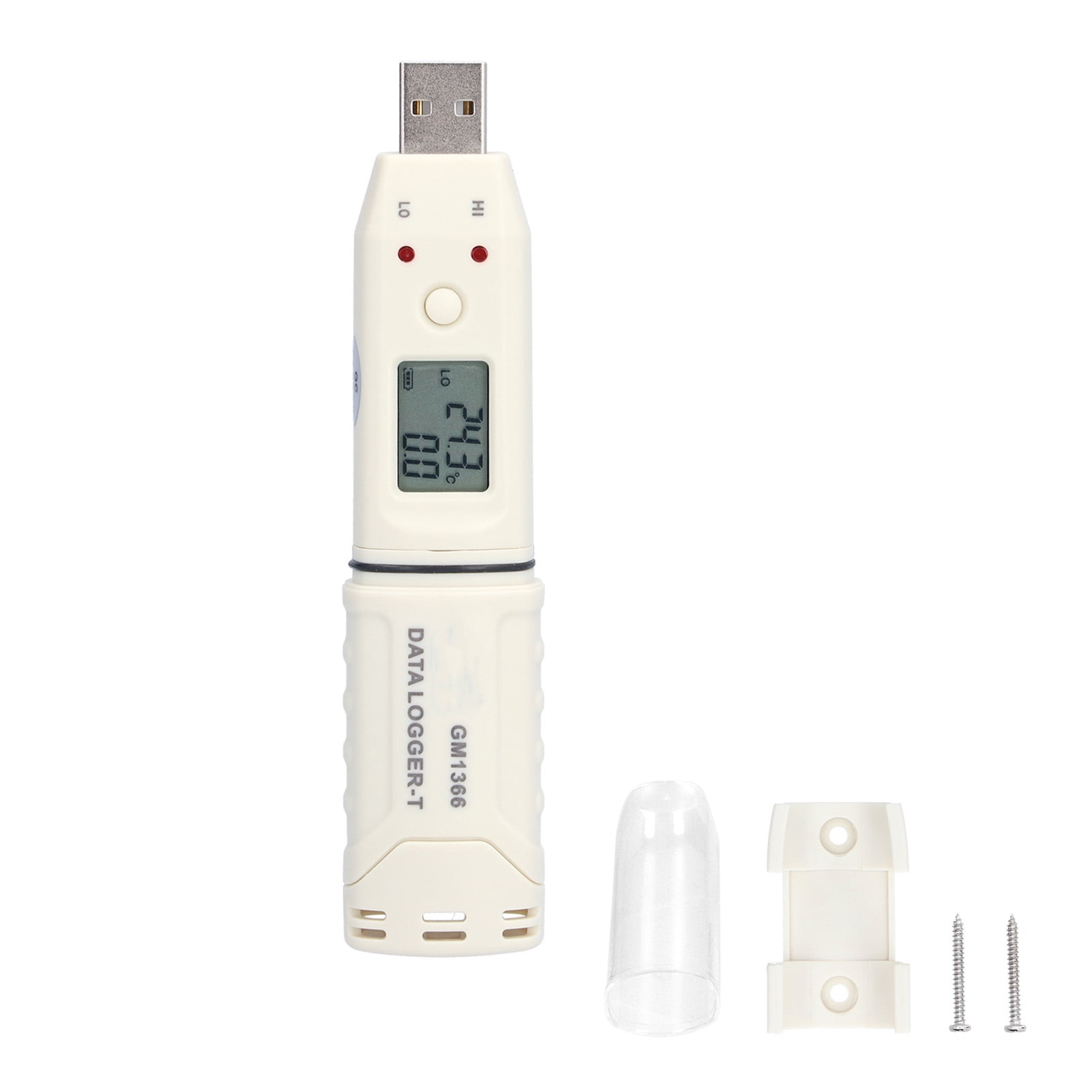 Digital Temperature and Humidity Recorder USB Smart LED Indoor ...