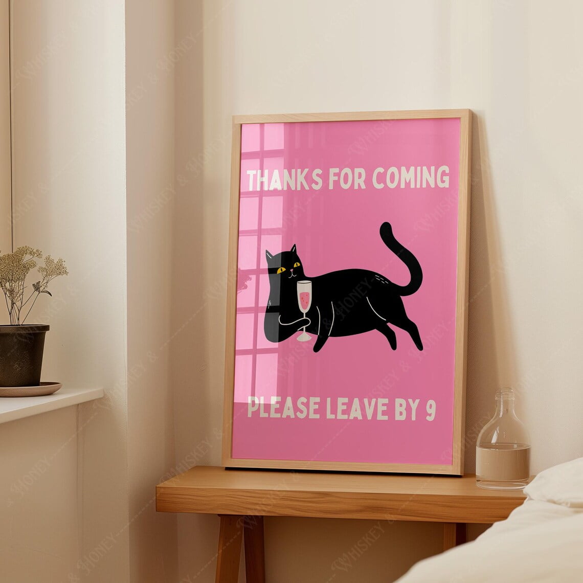 Digital, Thanks For Coming Please Leave By 9 Art Print, Cat Poster ...