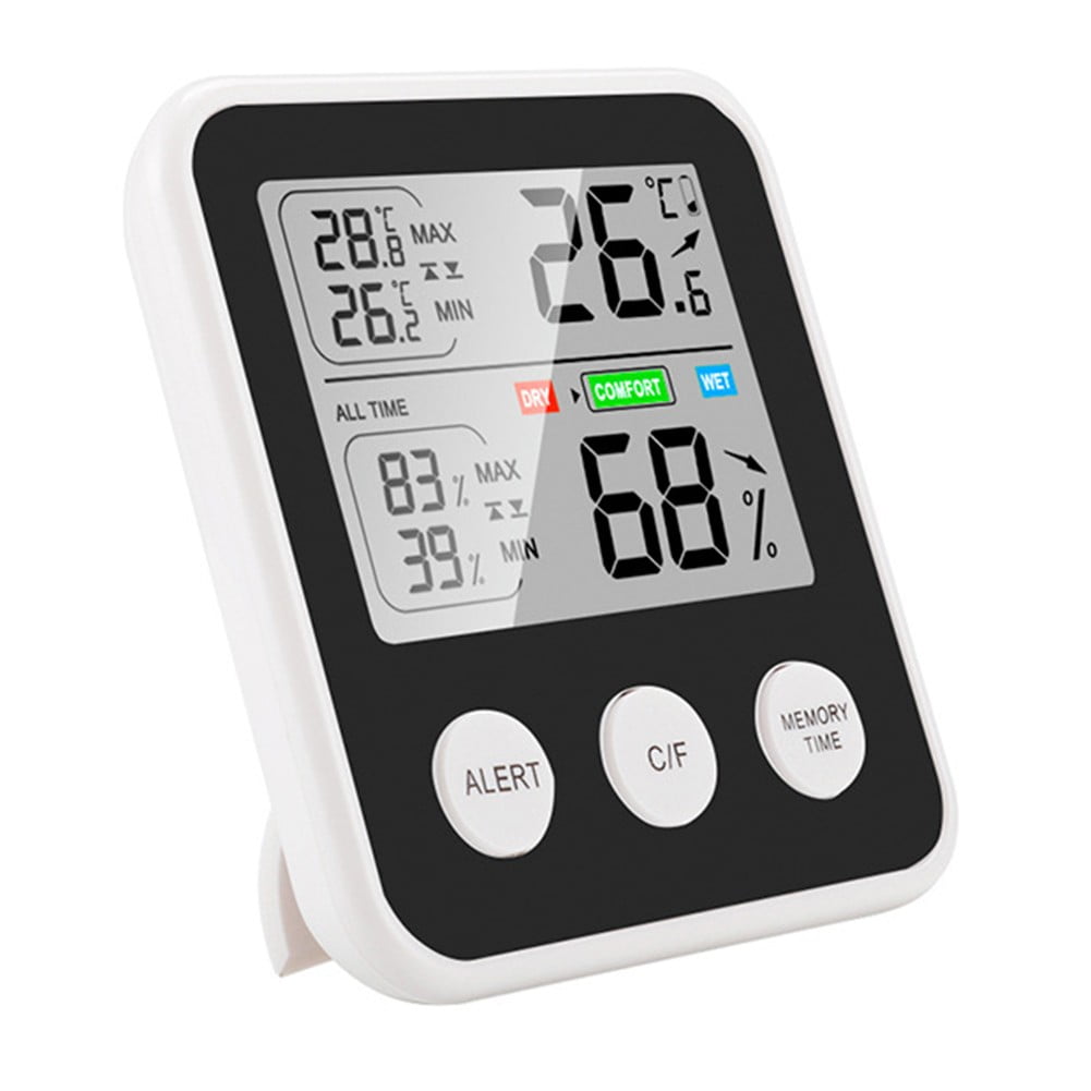 Digital Thermo-Hygrometer Room Thermometer with 24hr Recording and ...