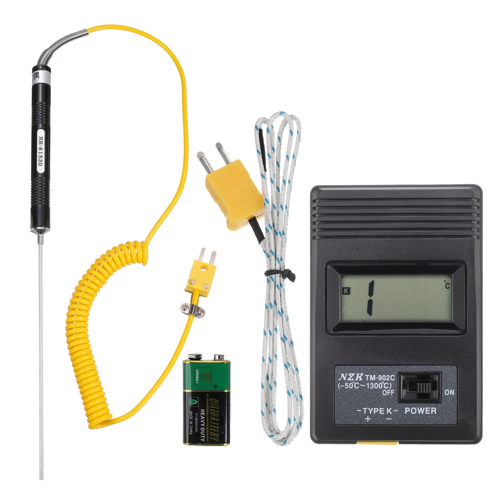Digital Thermocouple Thermometer K Type Temperature Meter, with Surface ...