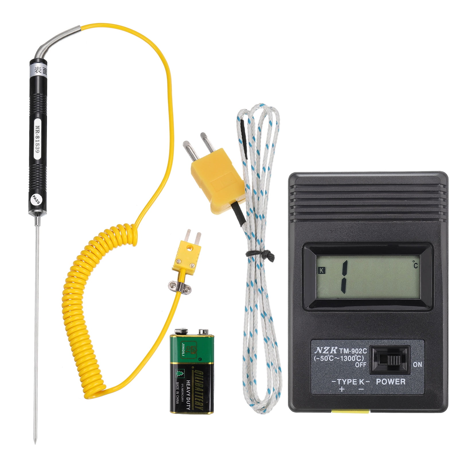 Digital Thermocouple Thermometer K Type Temperature Meter, with Surface ...