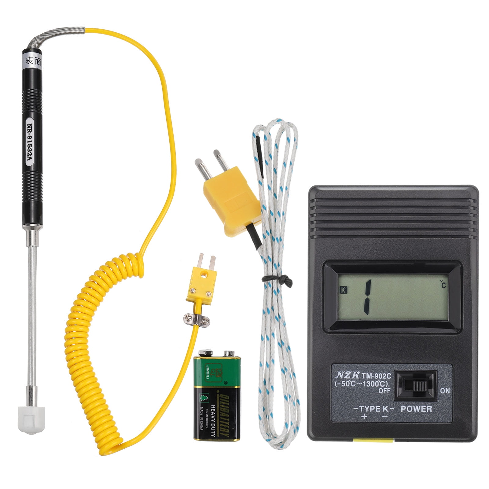 Digital Thermocouple Thermometer K Type Temperature Meter, with Surface ...