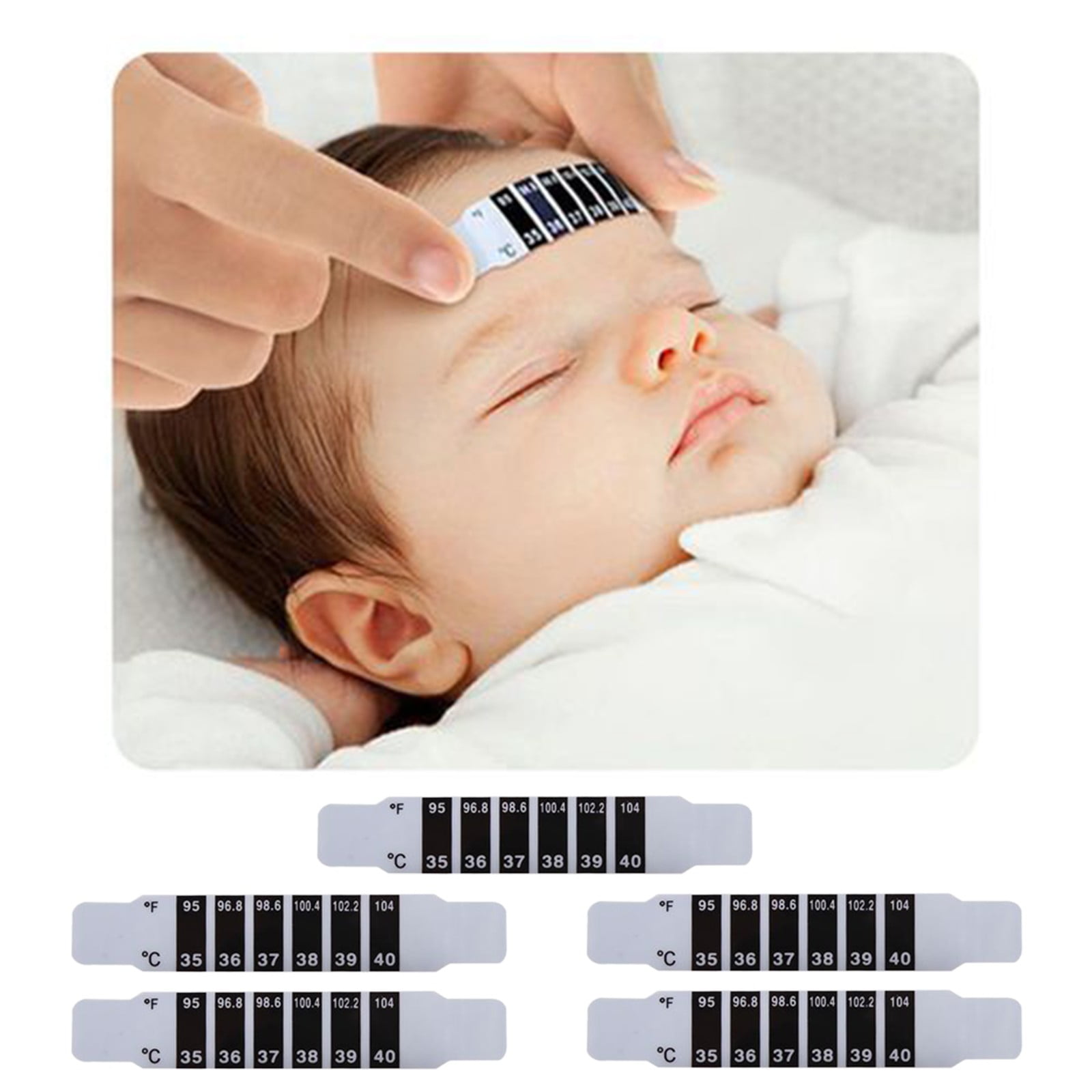 Digital Thermometer 5pc Forehead Children Digital Temperature Sensing ...