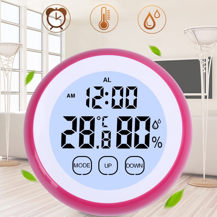 Digital Thermometer Clock, Temperature Humidity Monitor Alarm Clock ...