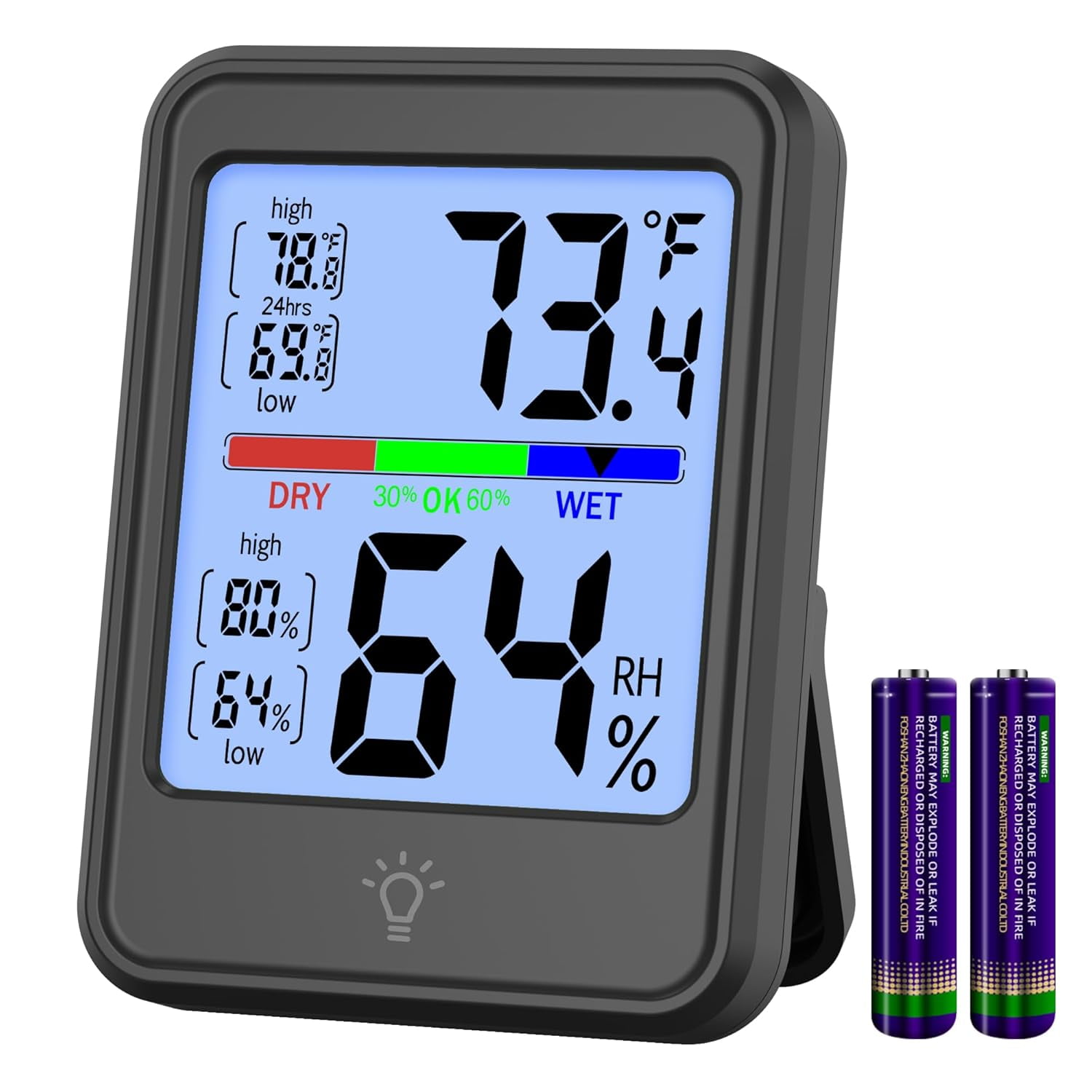 Digital Thermometer Hygrometer, Indoor Wall Thermometer, Indoor ...