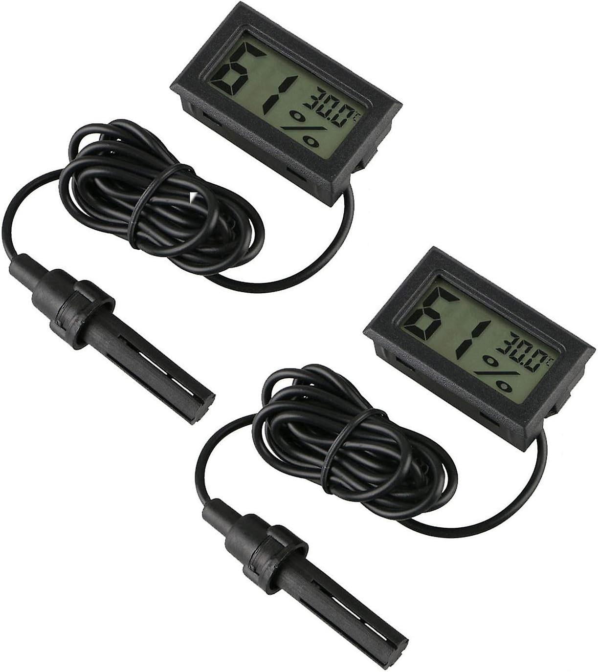 Digital Thermometer Hygrometer,pack Of 2 Hygrometer Thermometer Mini ...