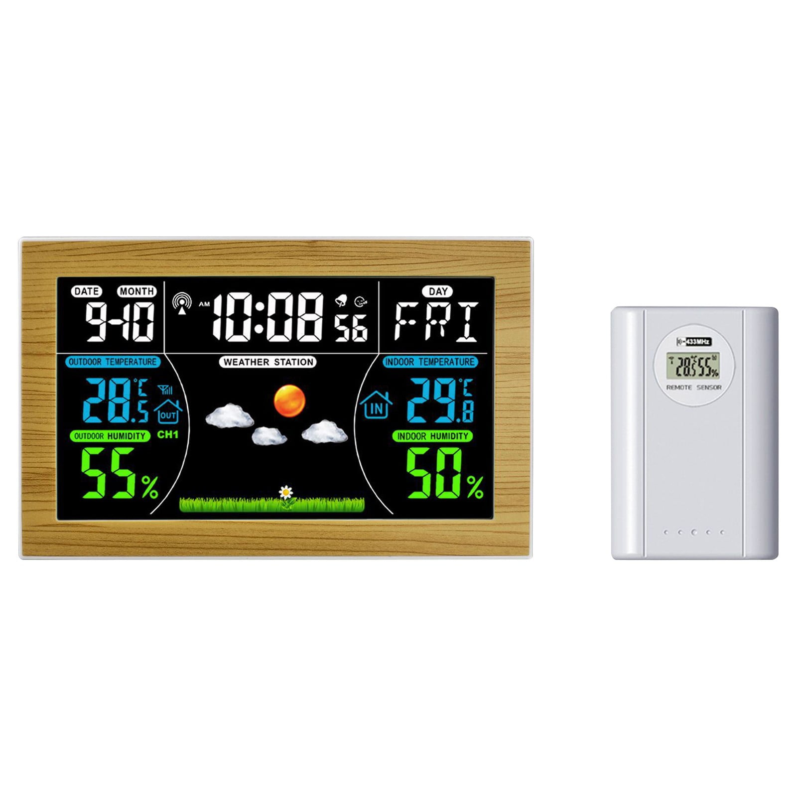 Digital Thermometer Station Wireless Indoor Outdoor,Digital With Sensor ...