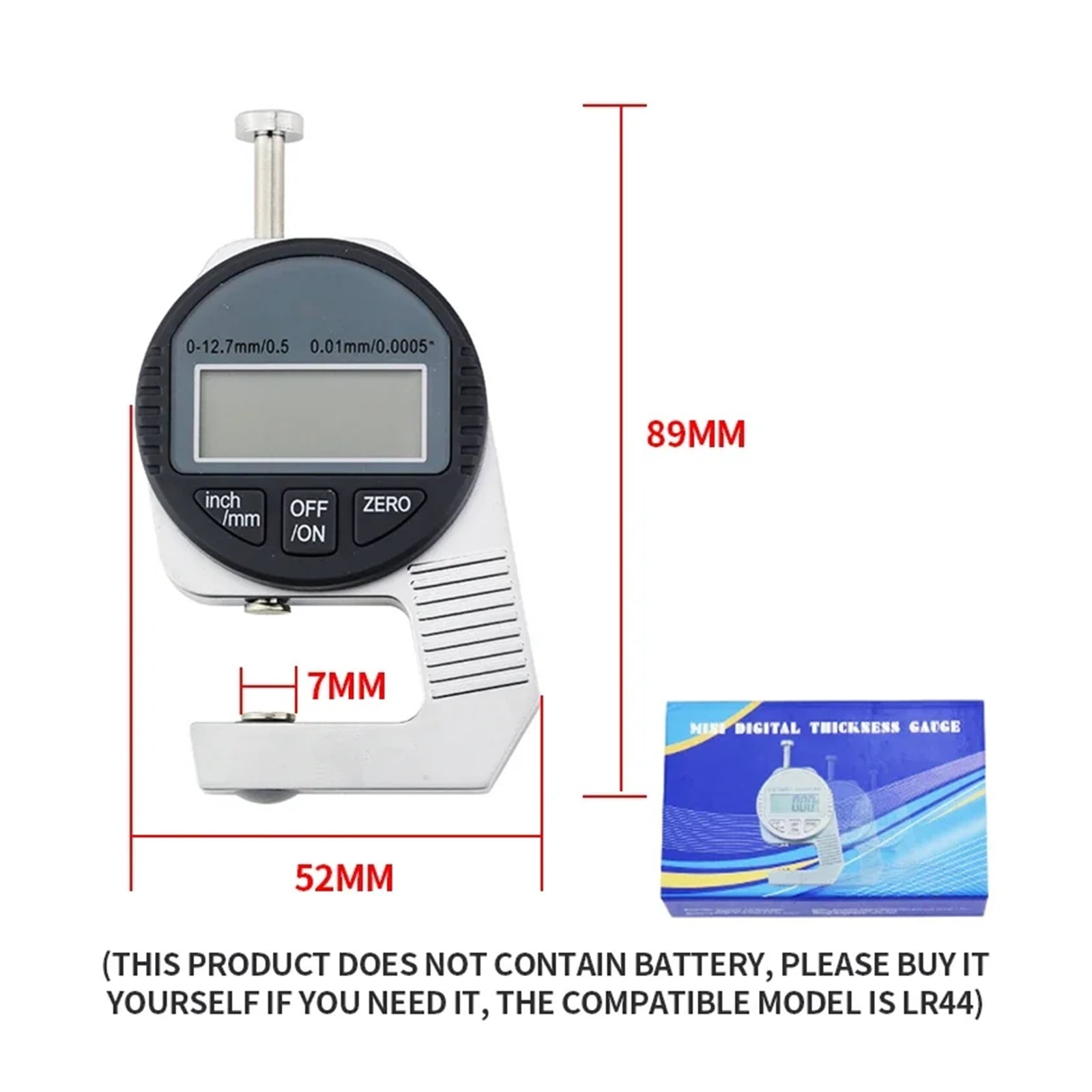 Digital Thickness Gauge Measuring Tools Electronic Thickness Meter ...