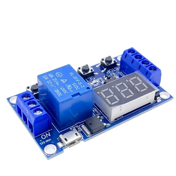 Digital Time Delay 1 Way Relay Trigger Cycle Timer Delay Switch Circuit Board Timing Control ...