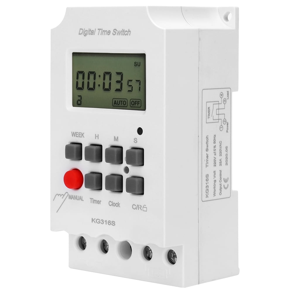 Digital Time Switch - LCD MicroComputer Timer, Second Control Timing, 32 Groups On/Off, 220V ...