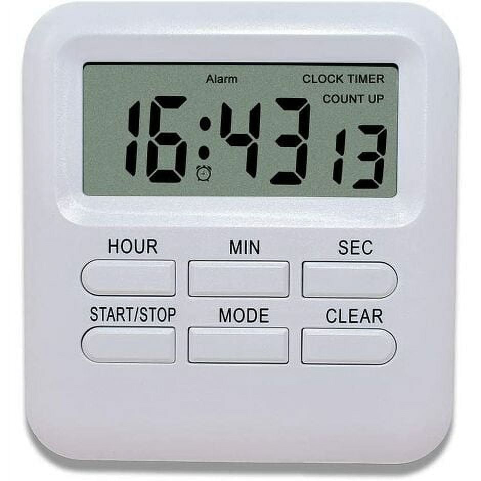 Digital Timer with 3 in 1 Clock/Alarm Clock Function, Magnetic Kitchen ...