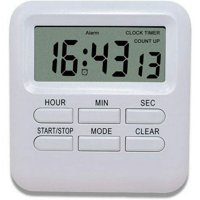 Digital Timer with 3 in 1 Clock/Alarm Clock Function, Magnetic Kitchen Timer, Countdown ...