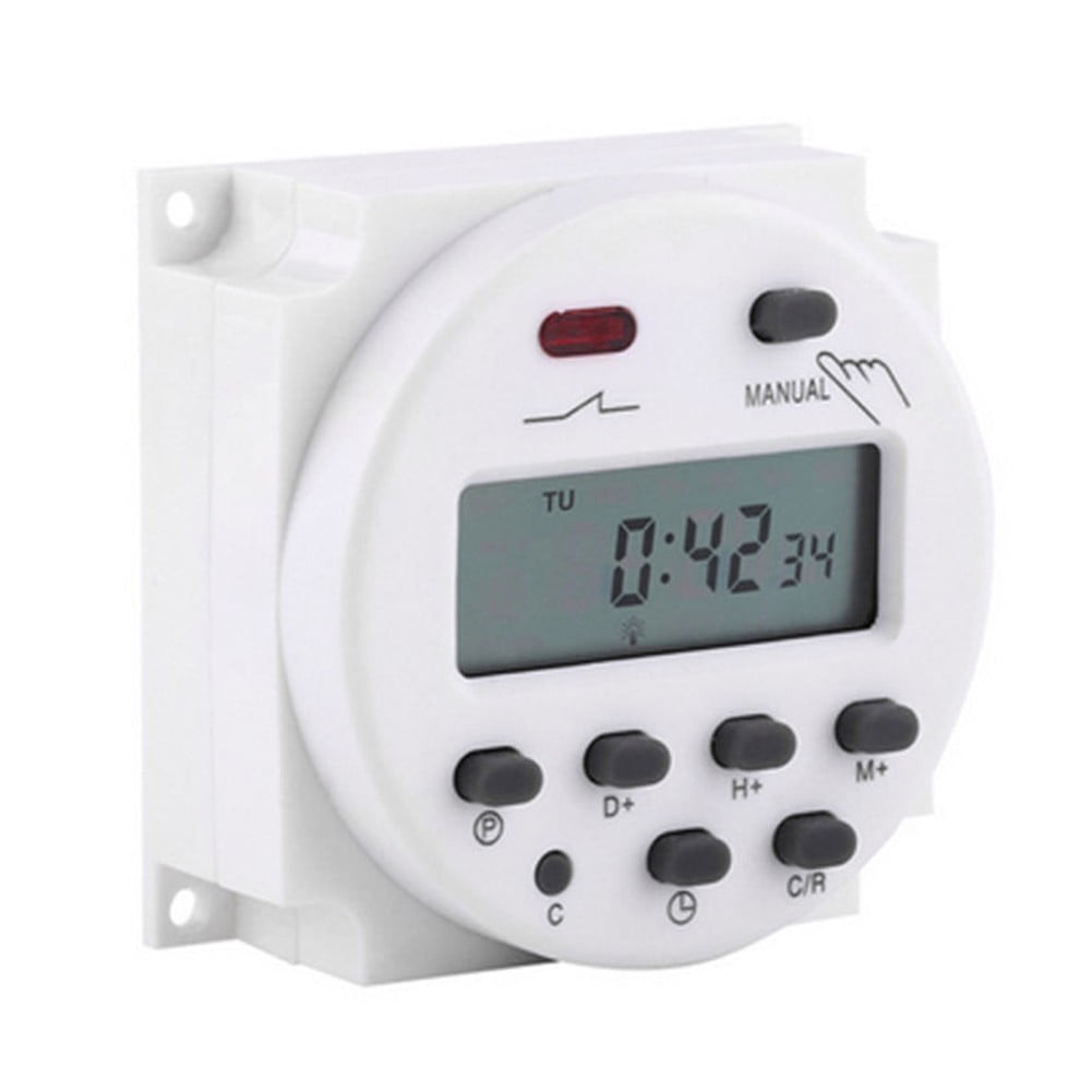 Digital Timers DC/AC 12V 16A LCD Display Programmable Timer Switch A - Walmart.com