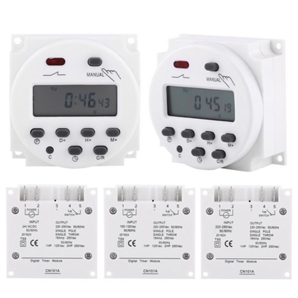 Digital Timers Dc/Ac 12V 16A Lcd Display Programmable Timer Switch - Walmart.com