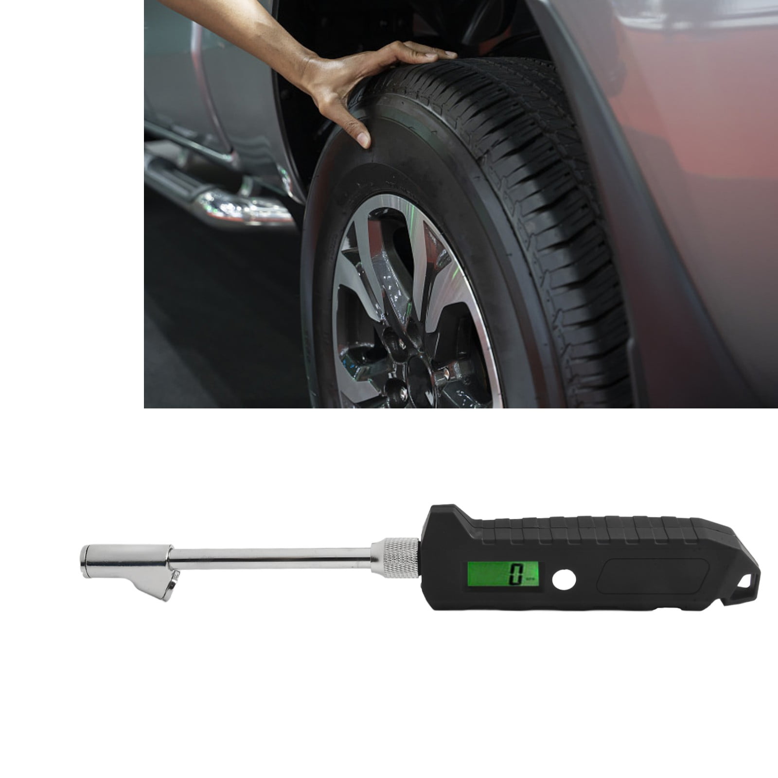 Digital Tire Air Pressure Gauge Meter Tester Bike Car Truck LCD Display ...