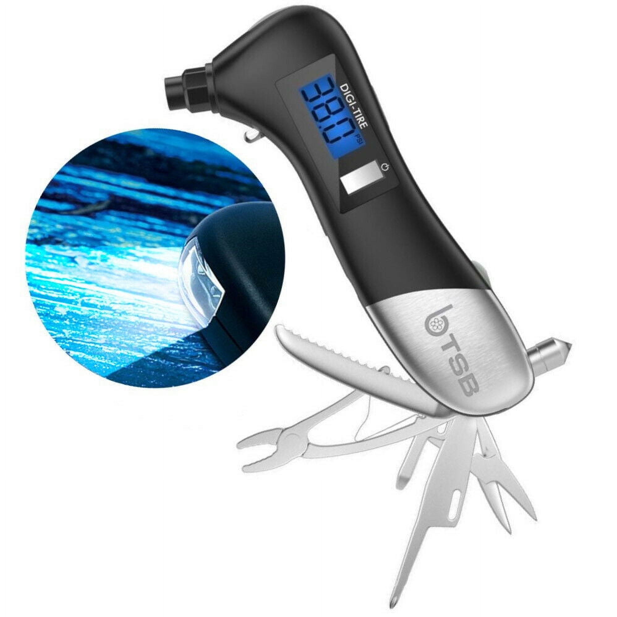 5th Gen Stainless Steel Digital Tire Pressure Gauge with PSI, Light ...