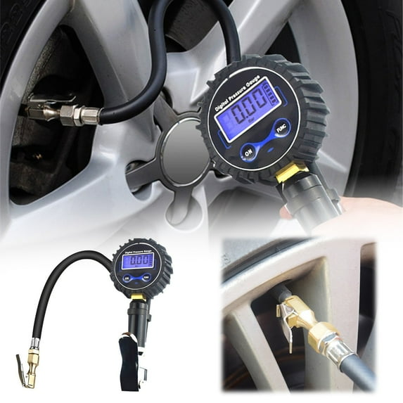 Digital Tire Inflator Gauge Featuring Large LCD Screen for Precise ...
