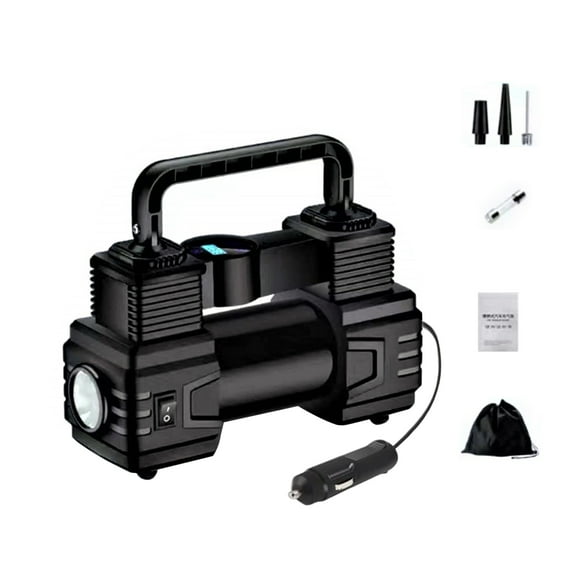 Digital Tire Inflator with Auto Shut Off 150 PSI Max Portable Air Compressor for Car Bike Ball ...