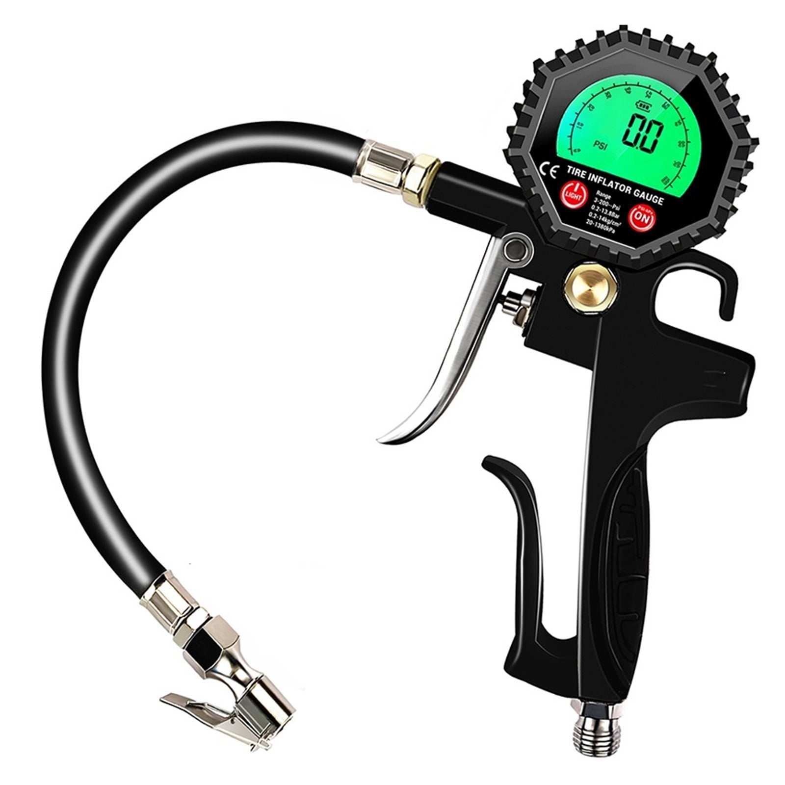 Digital Tire Preassure Gau Inflator,250 PSI Tire Inflator Air Chuck Compressor Accessories ...