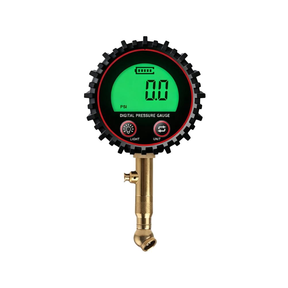 Digital Tire Pressure Gauge, Heavy Duty Rotating Brass Chuck Air ...
