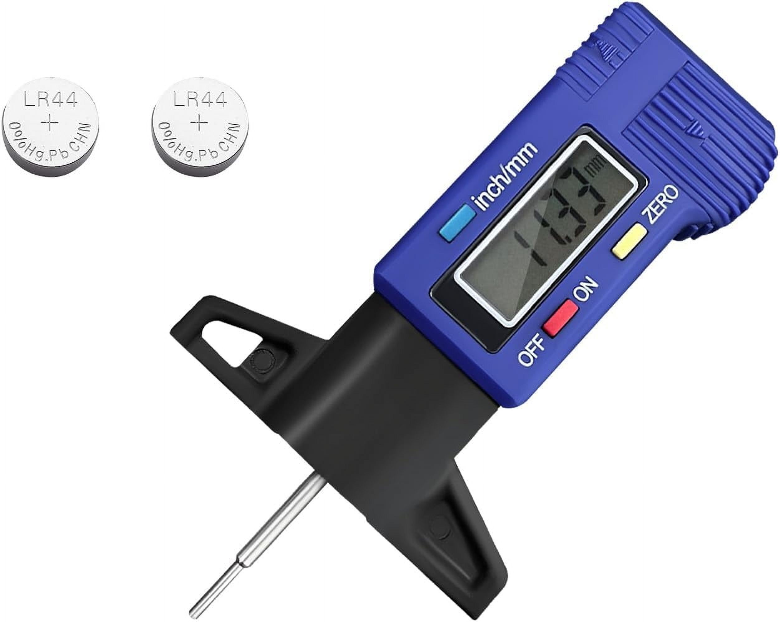 Digital Tire Tread Depth Gauge, LCD Display Car Tire Thread Measuring Gauge Tool with Ih MM ...