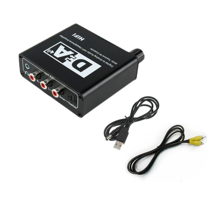 Digital To Analog Fiber Converter, Audio Decoder With 3.5Mm Jack ...