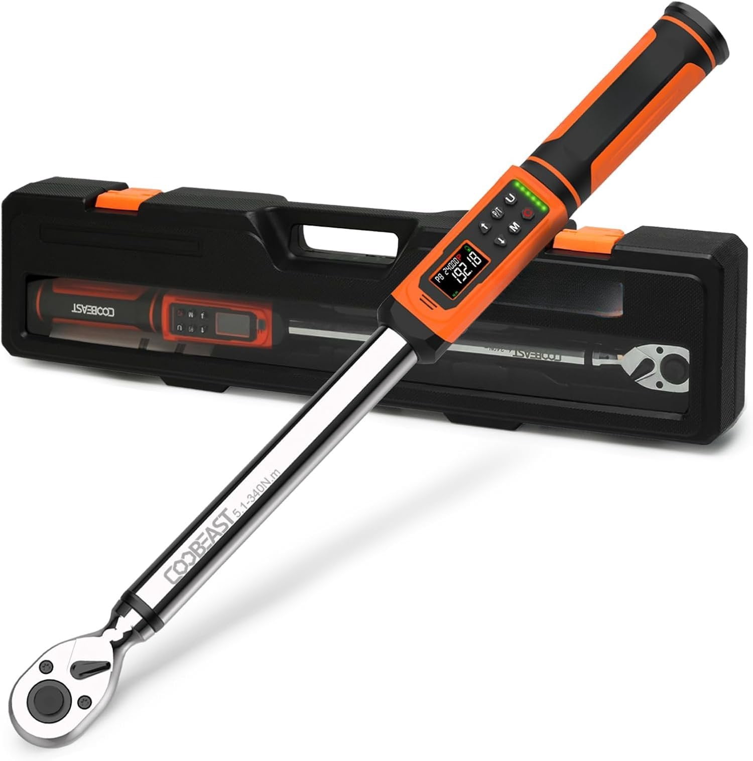 Digital Torque Wrench, 1/2 Drive Torque with Preset Value(3.76-250.8 Ft ...