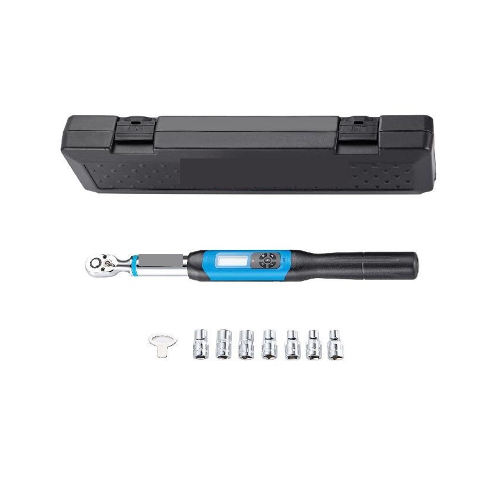 Digital Torque Wrench Kit 3/8in Bidirectional Ratchet Head Professional Adjustable Bicycle ...