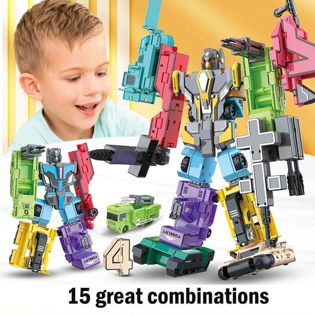Digital Transformation Cool Team Toy Children's Robot Numbers 0-9 ...