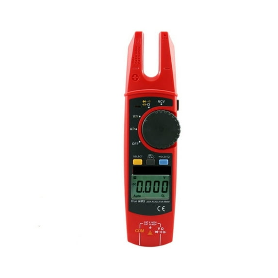 Digital True RMS Fork Auto Multimeter 200A AC DC Current Clamp Meters ...