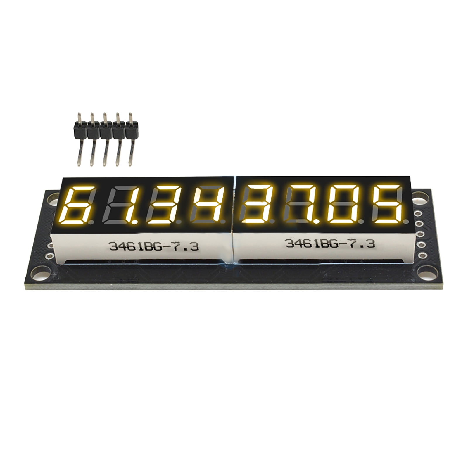 Digital Tube Display Module 8 Digit 7 Segment LED 5V 0.36in 74HC595 Yellow Display - Walmart.com